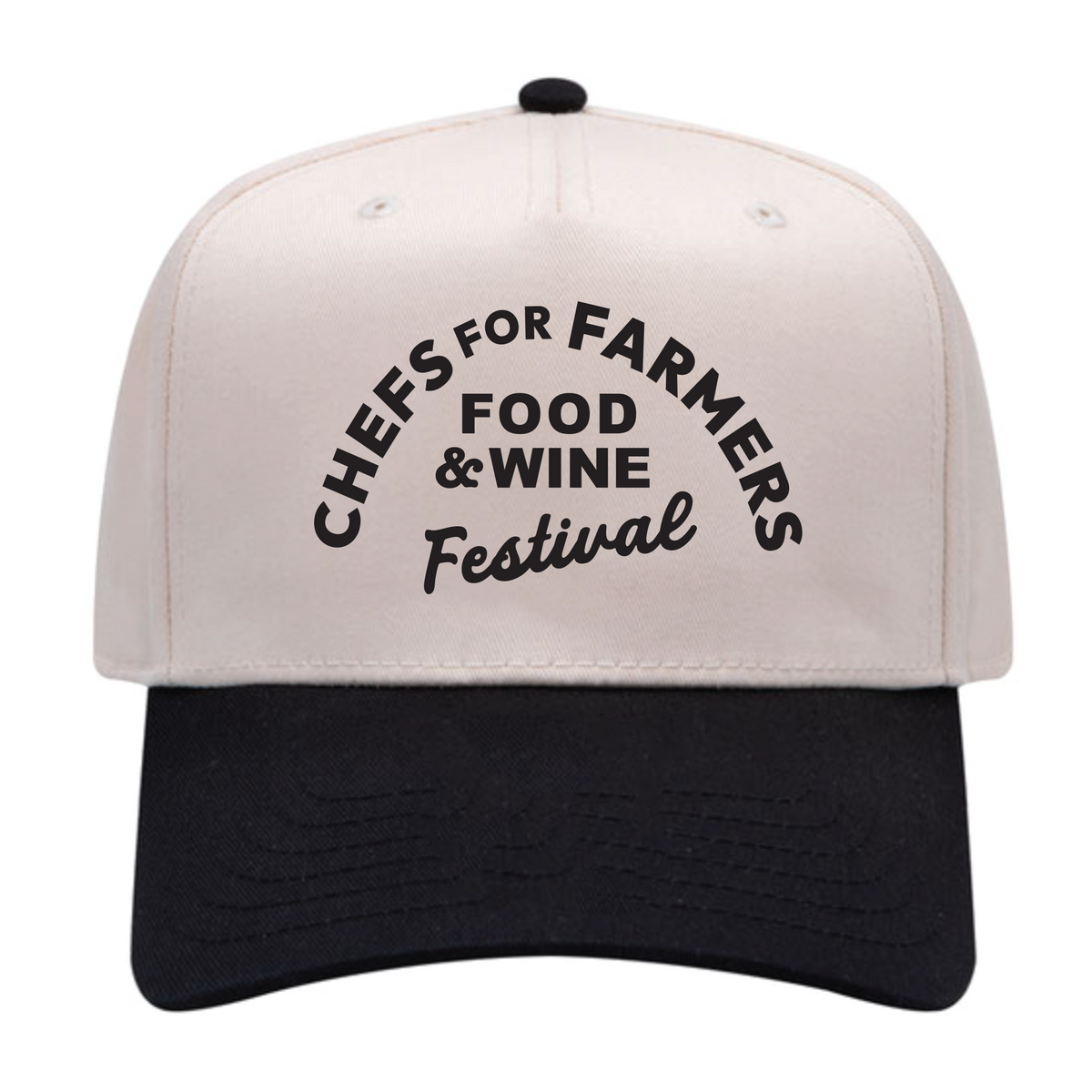Chefs For Farmers '25 - Baseball Cap - Arched - Natural/Black – Flavour ...