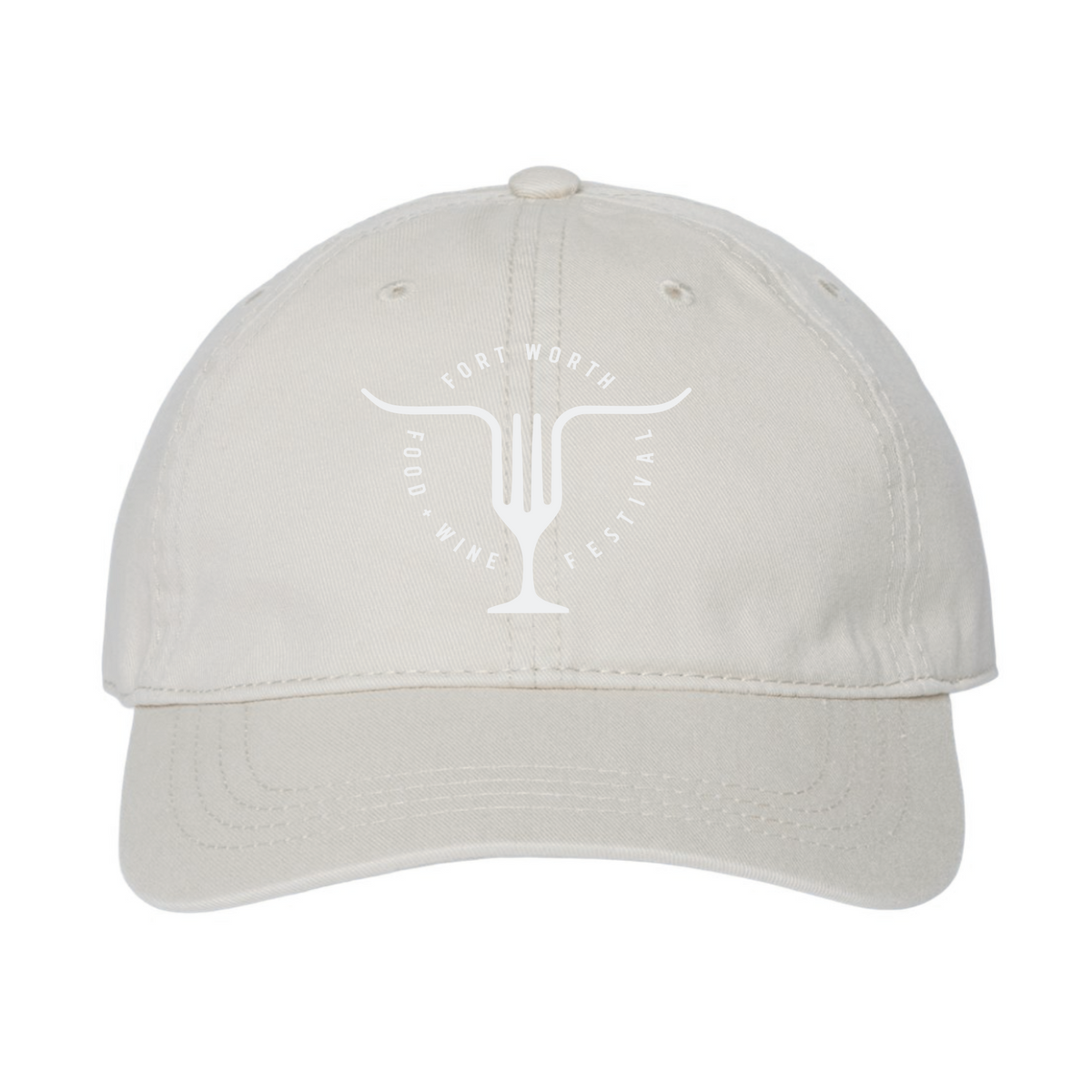 FWFWF 2024 - Relaxed Dad Cap - FWFWF Logo - Stone – Flavour Gallery